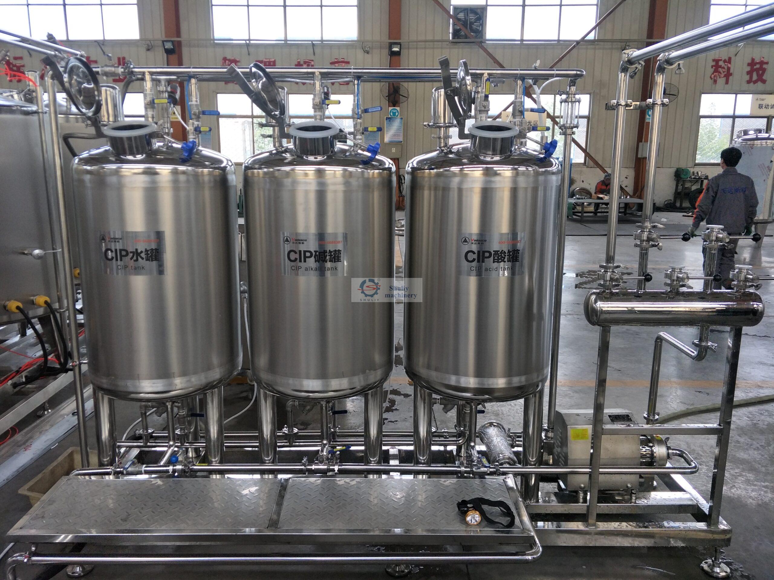CIP yogurt machine cleaning system - Shuliy Machinery