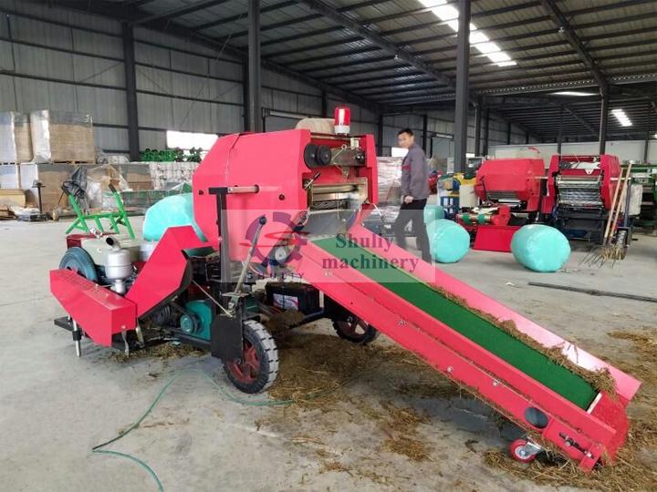 Small round silage baler machine | hay baler and wrapper machine