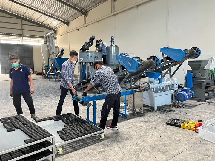 Successful Installation of Briquette Charcoal Plant in Indonesia